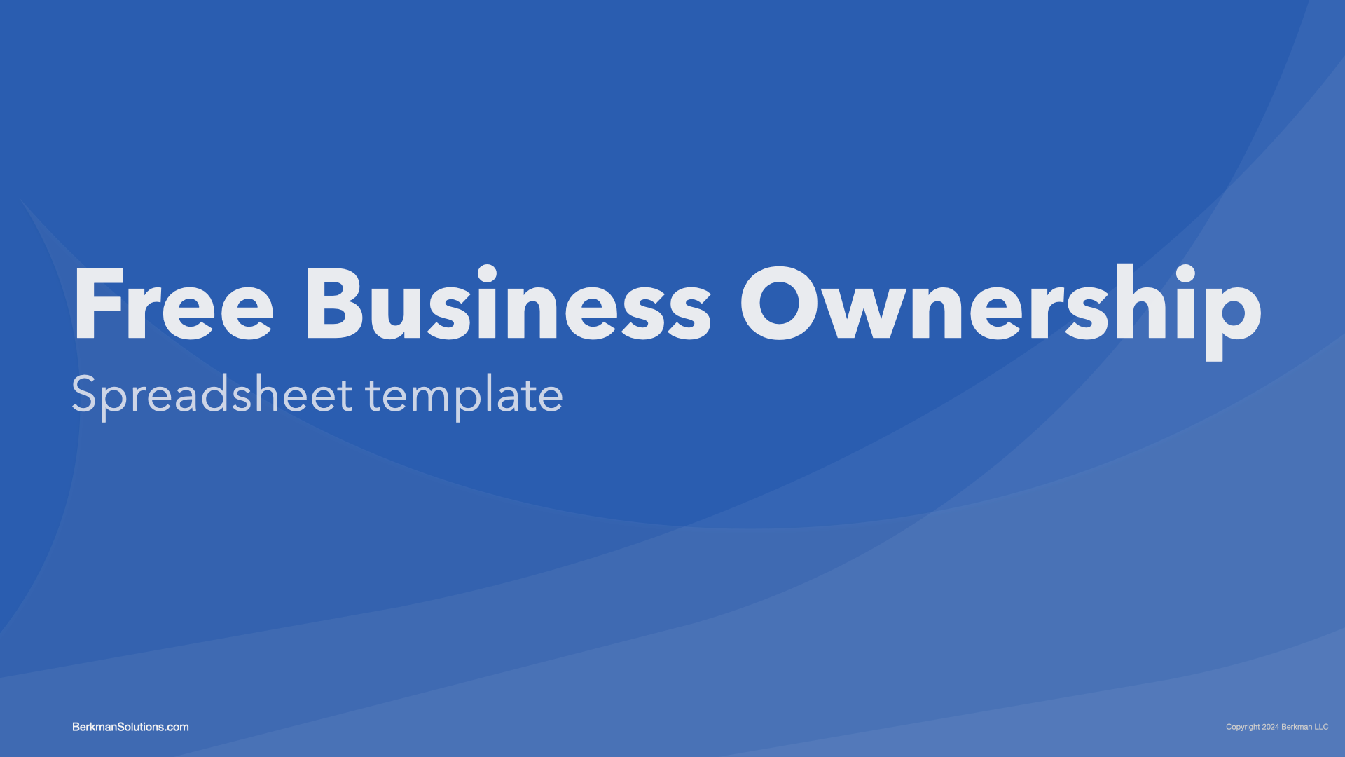 Free Ownership Spreadsheet Free Ownership Spreadsheet
