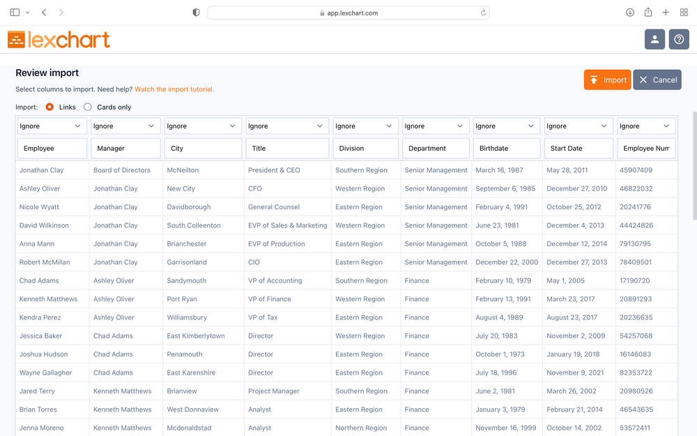 Create an Organogram from Excel
