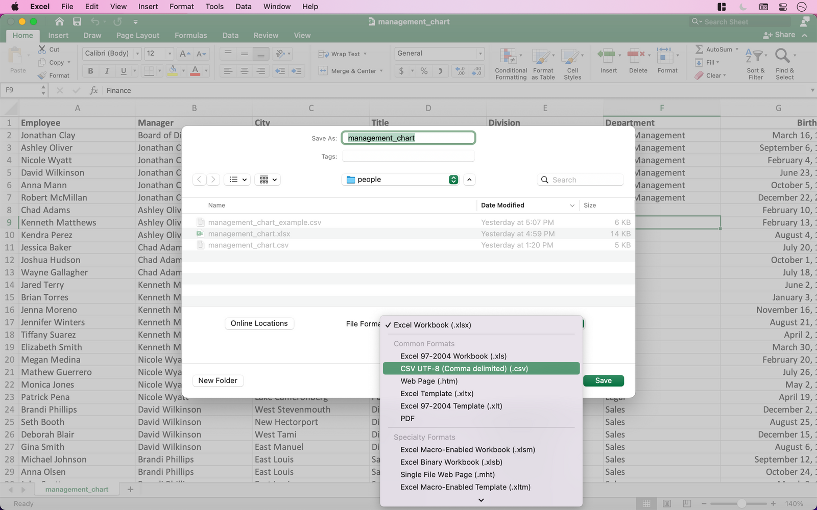 Create an Organogram from Excel
