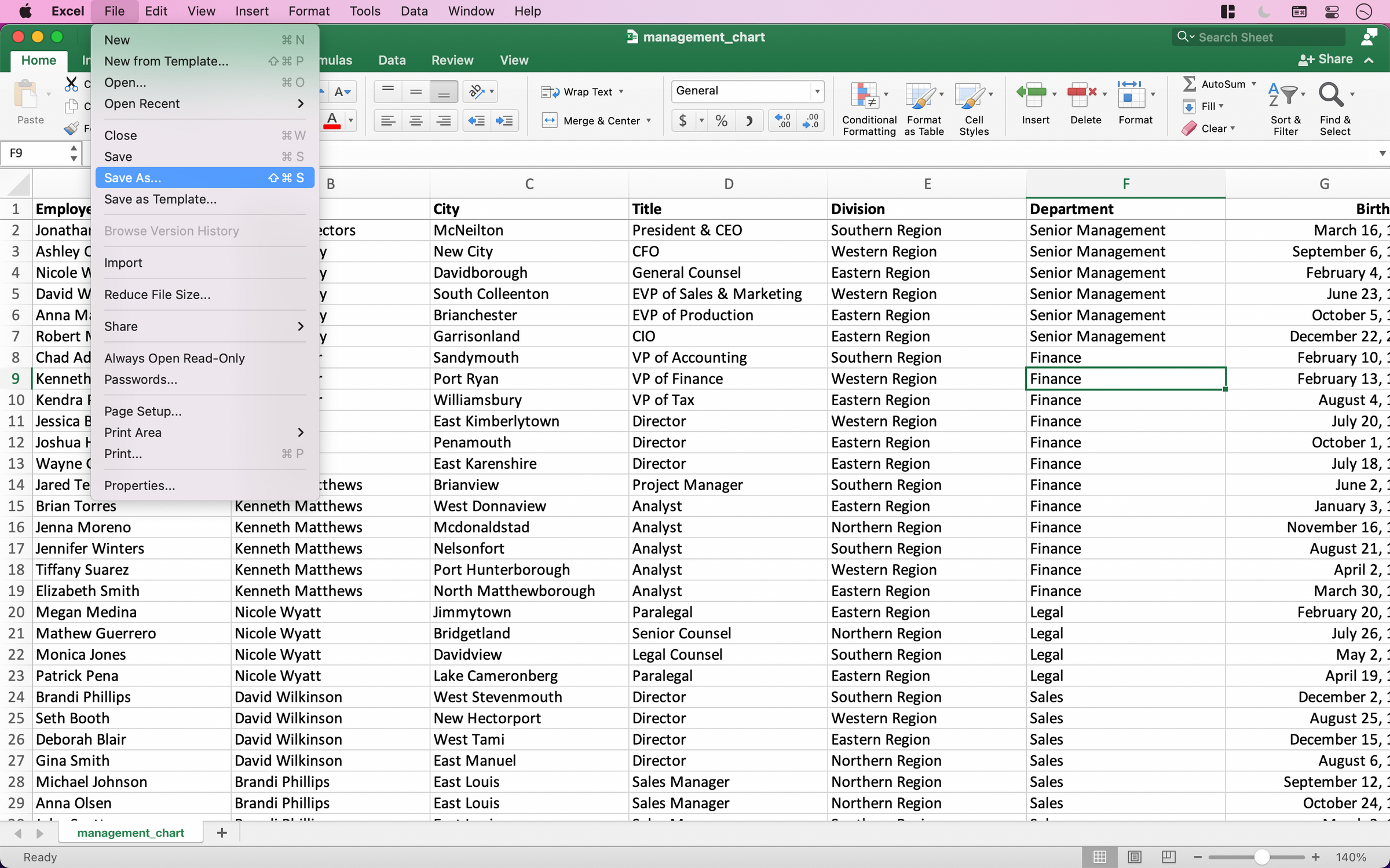 Create an Organogram from Excel